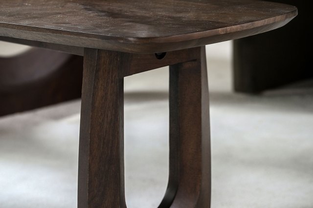 Gallery Direct Arc Walnut Mango Wood 120cm Dining Bench | Furniture World