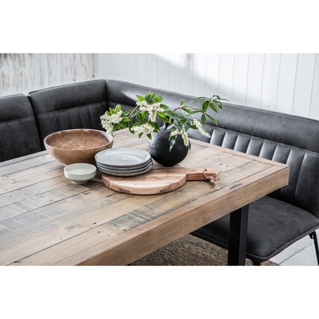 Cooper Leather Corner Bench | Furniture World