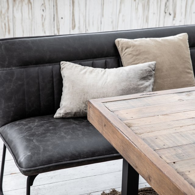 Nixon Reclaimed Wood 135cm Dining Table Set with Cooper Corner Bench ...